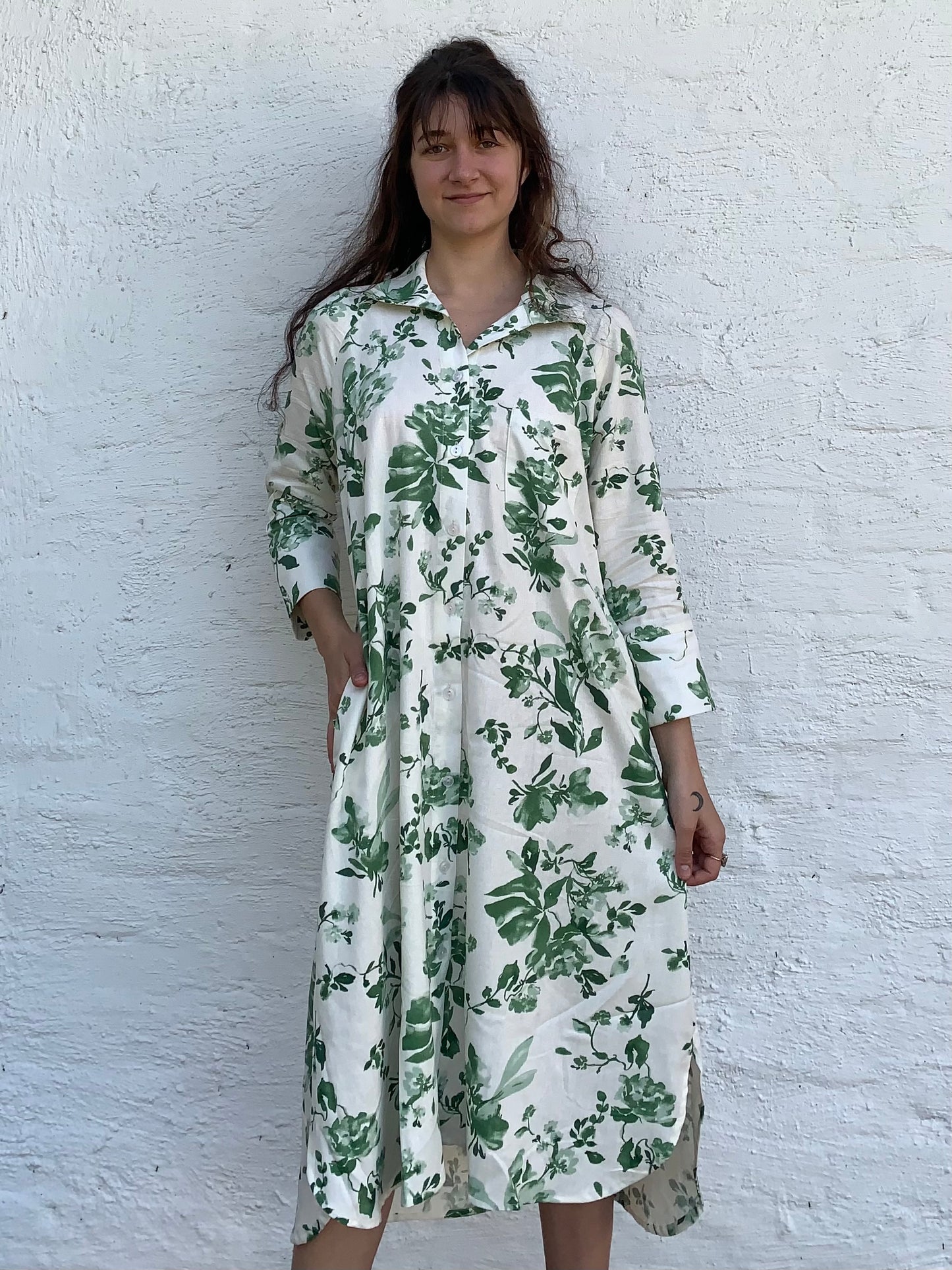 River Indigo Dress- Green Floral – River Indigo SA